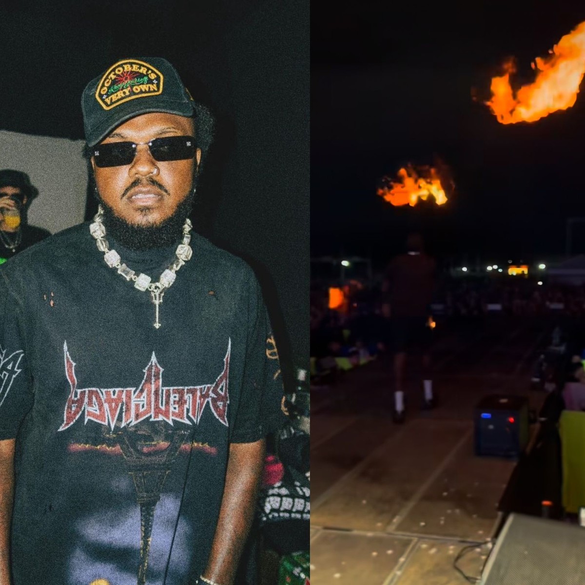 Short de Djonga pega fogo em show, rapper fica só de cueca e diz ...