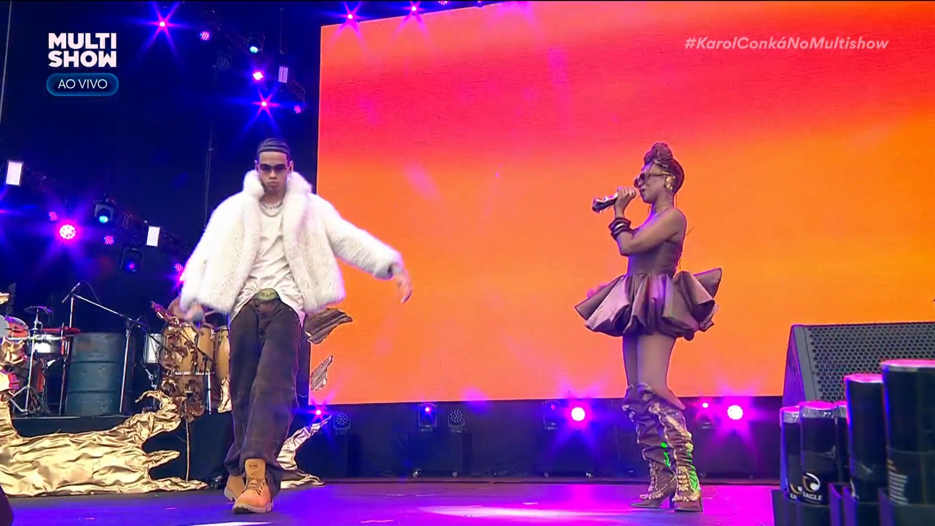 The Town: Karol Conká canta com o filho Jorge no palco The One | Gshow