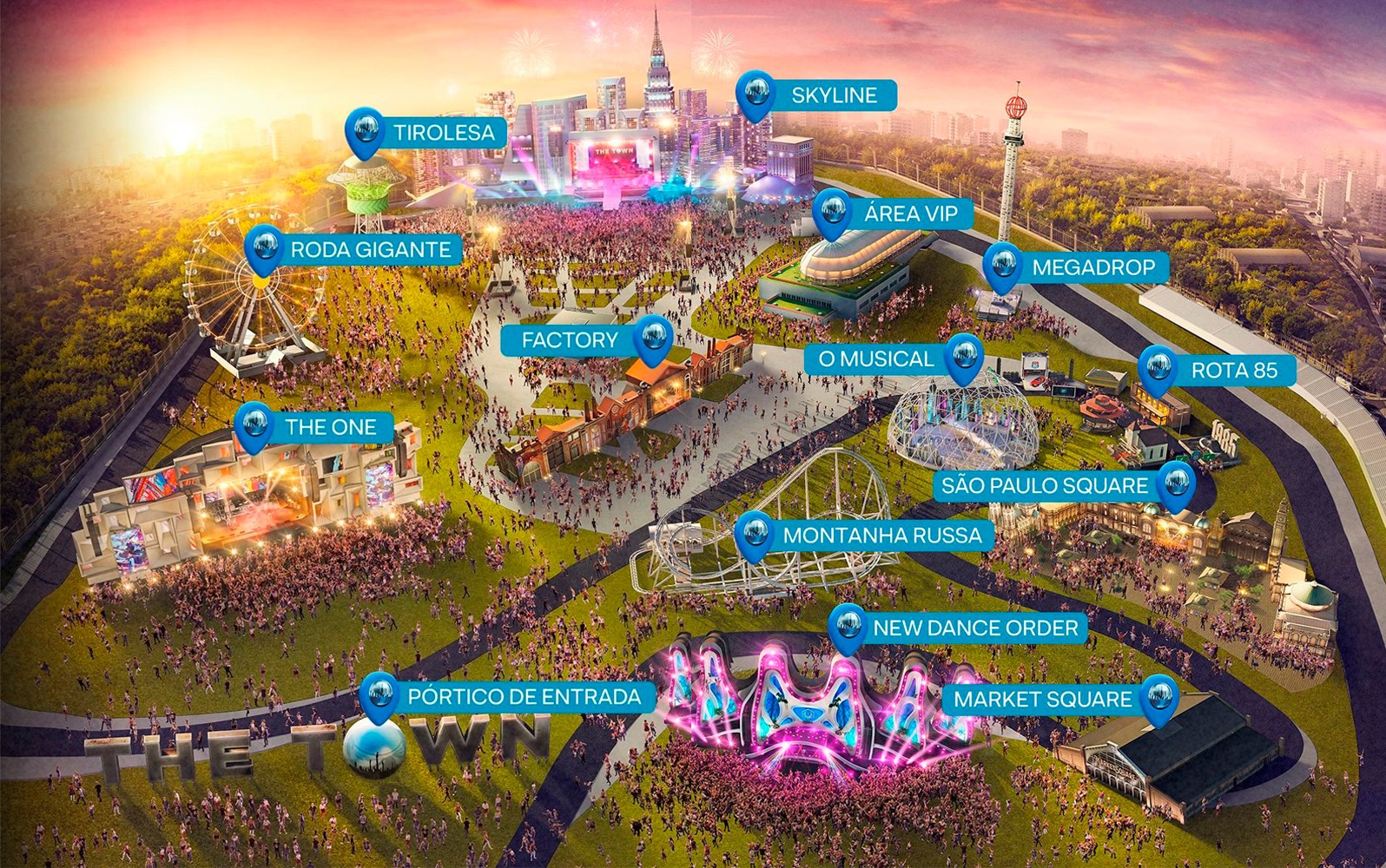 The Town divulga mapa da Cidade da Música; confira! | Gshow