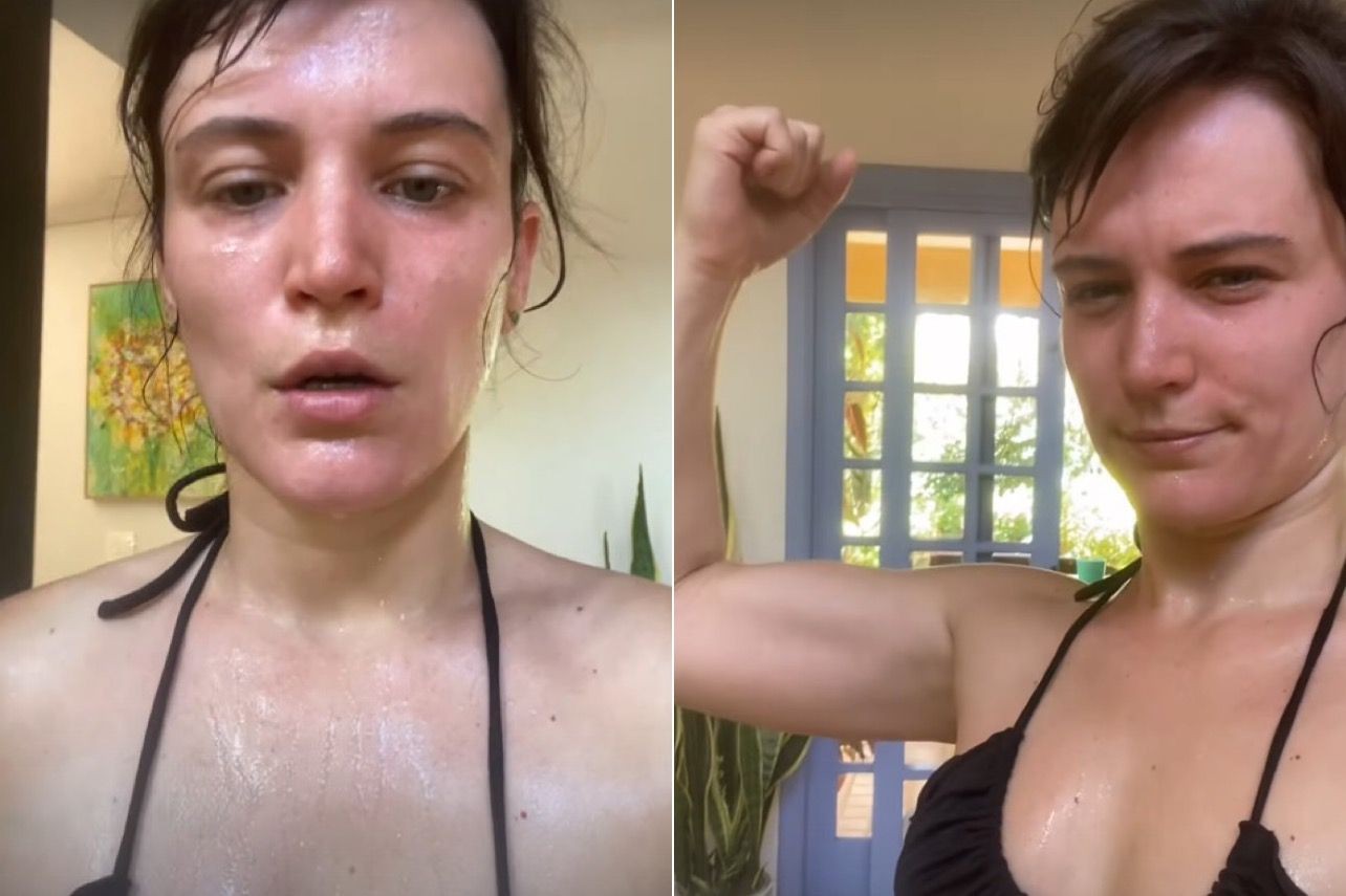 Bianca Bin exibe muque e aparece suando intensamente após treino em casa: 'Cada vez mais puxado ...