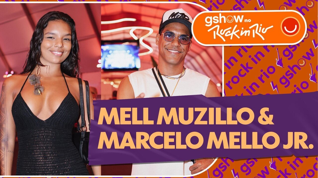 Namoro? Marcello Melo Jr. e Mell Muzzillo aparecem de mãos dadas no Rock in Rio | 2024 | gshow