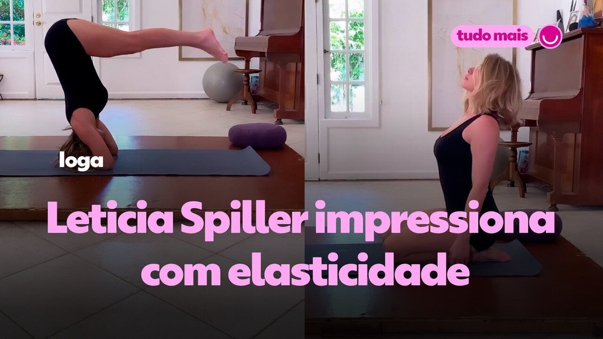 Leticia Spiller impressiona com elasticidade em ioga | Famosos | gshow