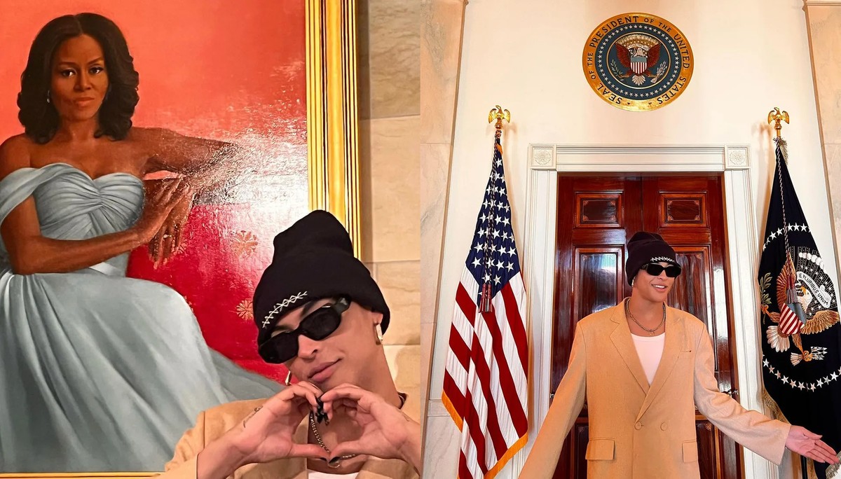 Pabllo Vittar visita a Casa Branca e posta foto com quadro de Michelle ...