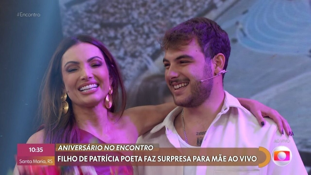 Patrícia Poeta Reçoit Une Surprise De Son Fils Felipe Poeta Et De Léquipe Encontro Pour Son