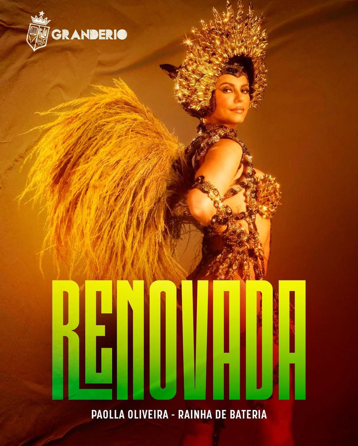 Paolla Oliveira é confirmada como rainha de bateria da Grande Rio no ...