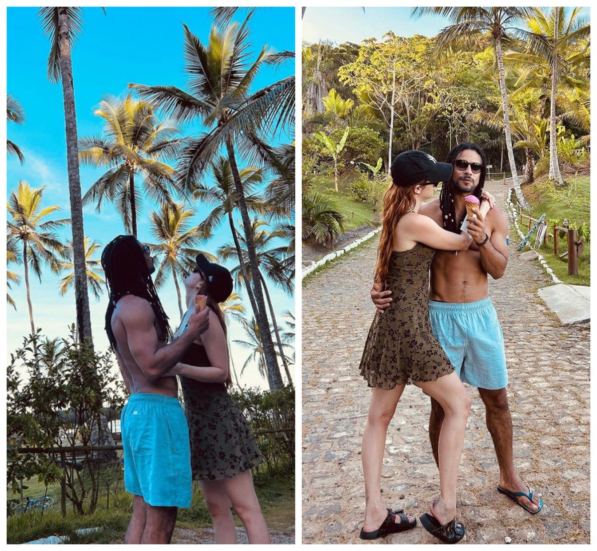 Sérgio Malheiros e Sophia Abrahão curtem Bahia em clima de romance