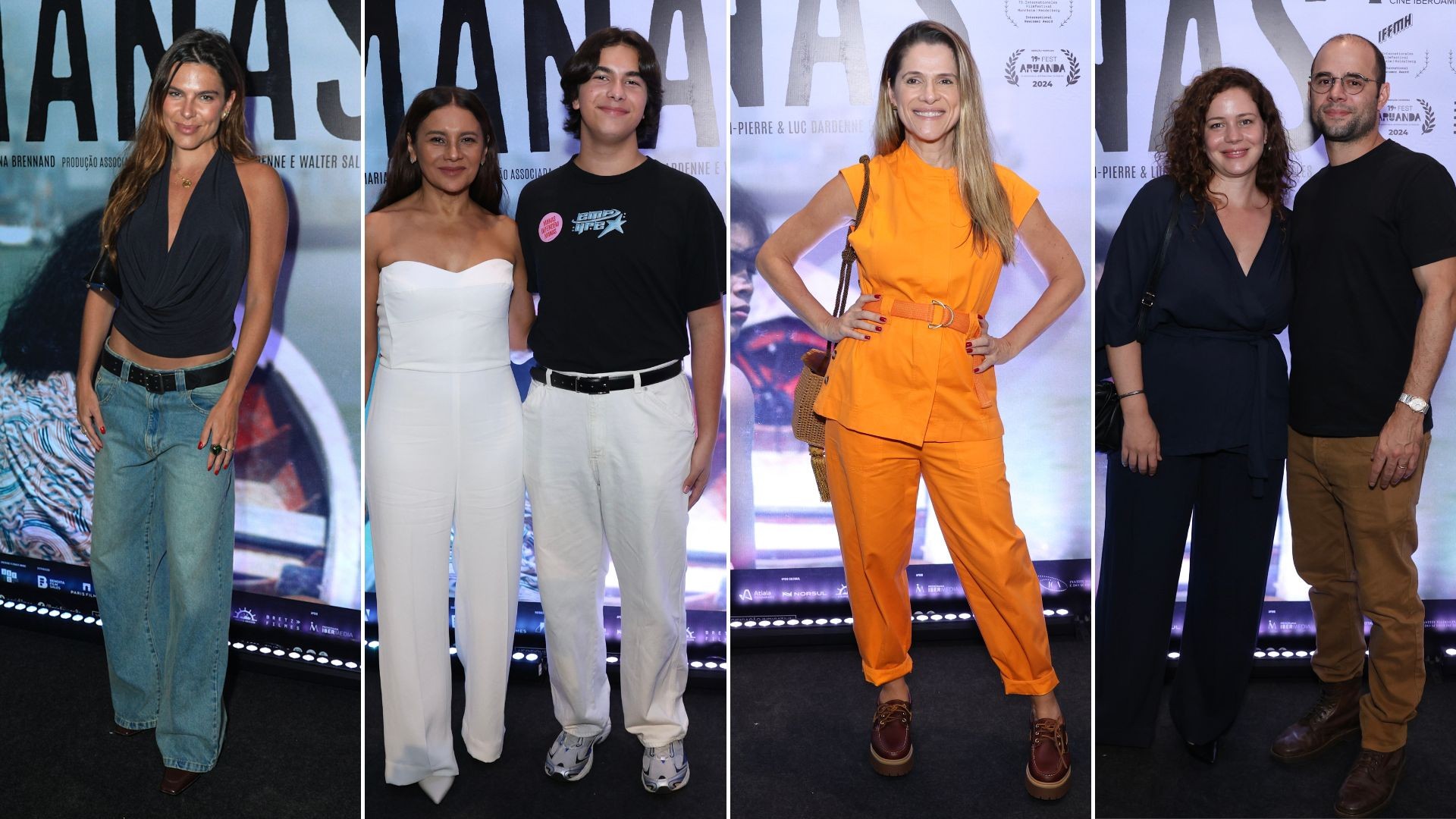 Leandra Leal, Mariana Goldfarb e mais famosos prestigiam pré-estreia de 'Manas', no Rio | Gshow