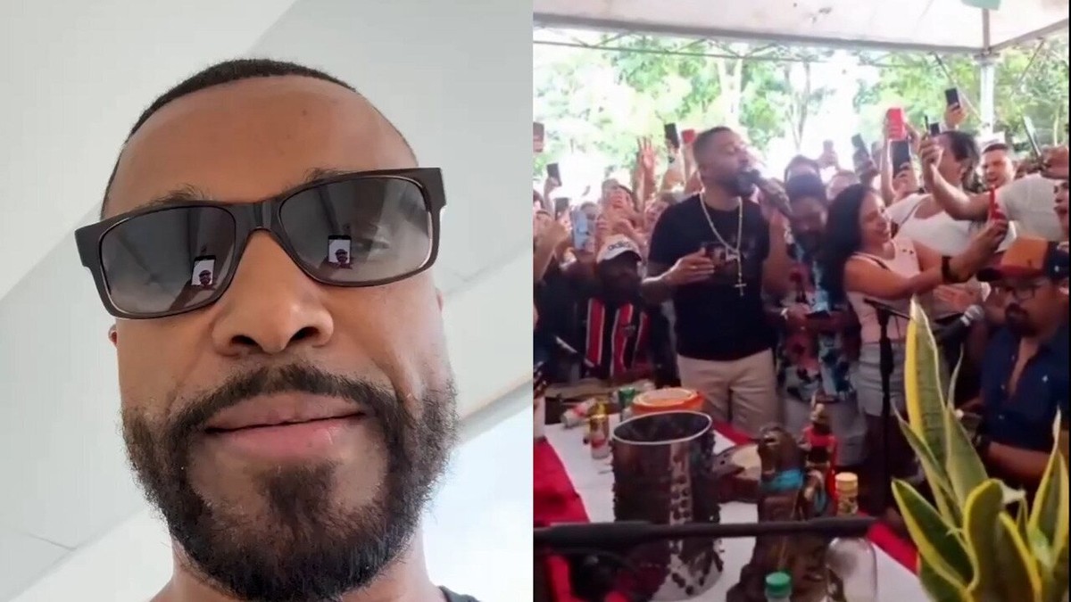 Alexandre Pires aparece de surpresa em roda de pagode em Macapá; veja ...