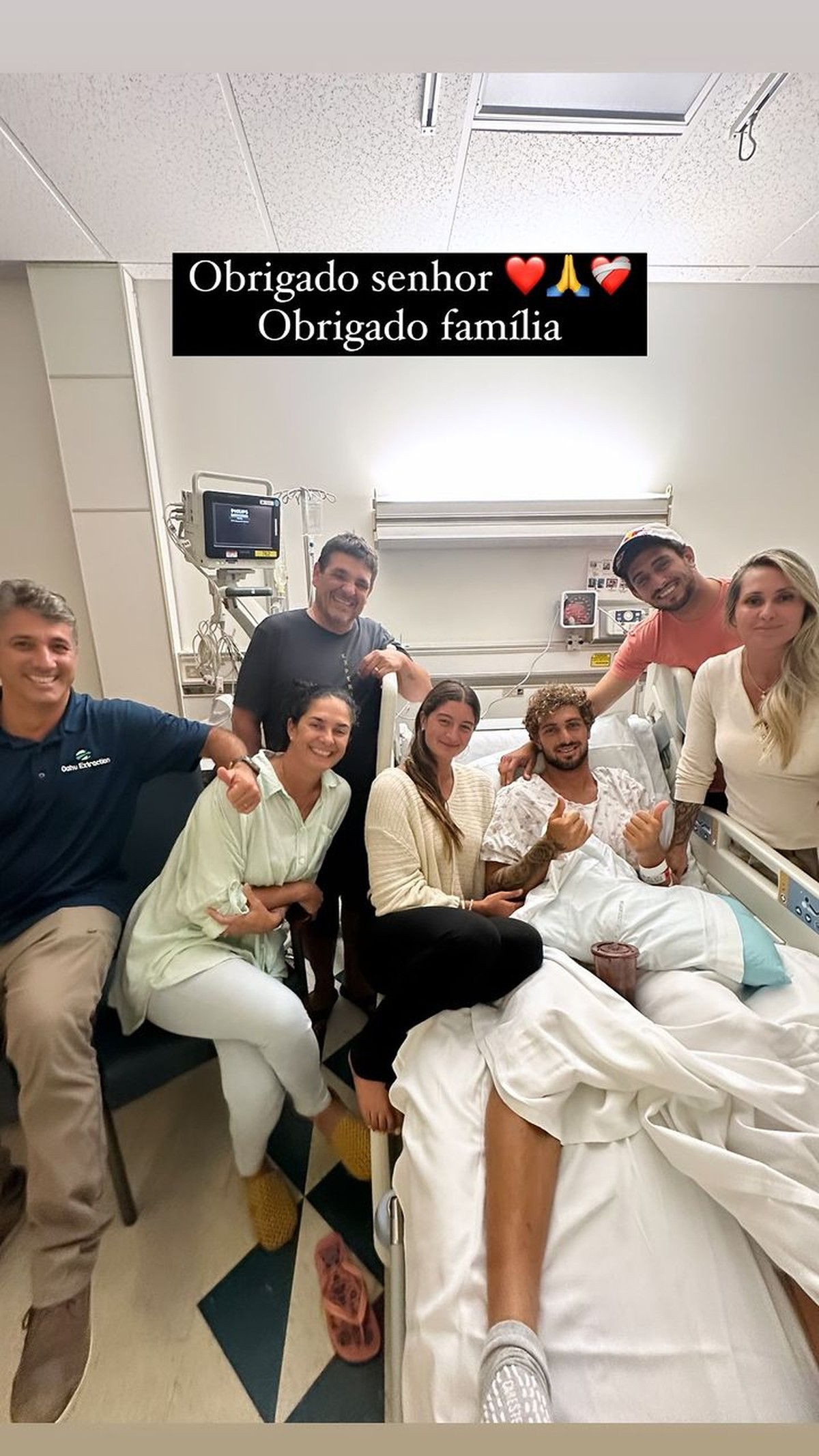 Lucas Chumbo comemora melhora de irmão João Chianca em 1ª foto após ...