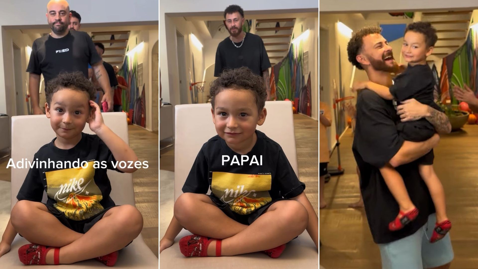 Fred Bruno faz trend com o filho, Cris: 'Mais uma vez, ele me ...