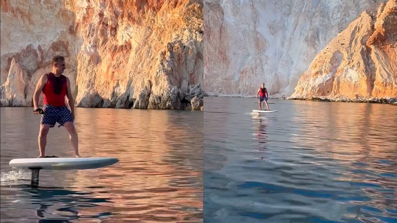 Luciano Huck surfa em prancha voadora e compartilha momentos com ...