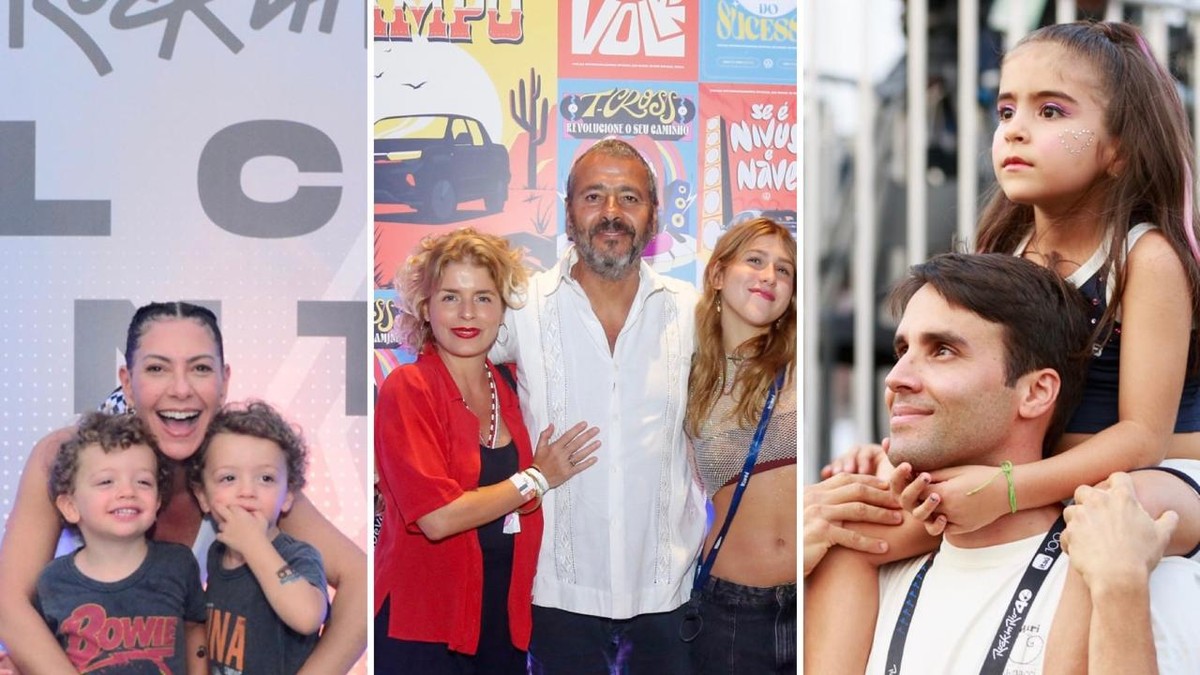 Famosos curtem 5º dia de Rock in Rio com os filhos | 2024 | gshow