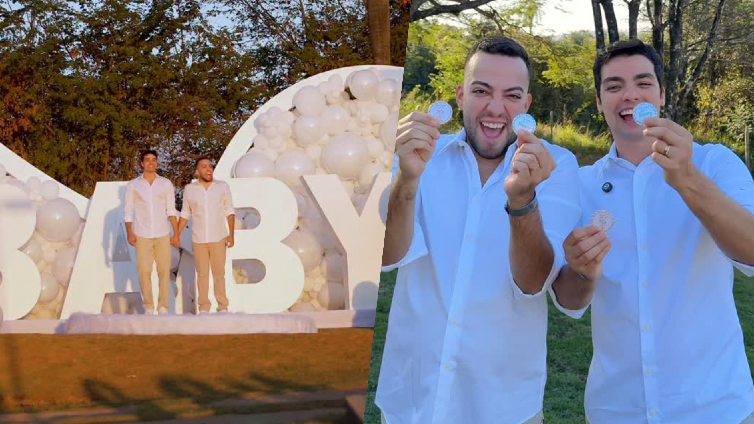 Lucas Rangel e Lucas Bley revelam sexo do primeiro filho | Gshow