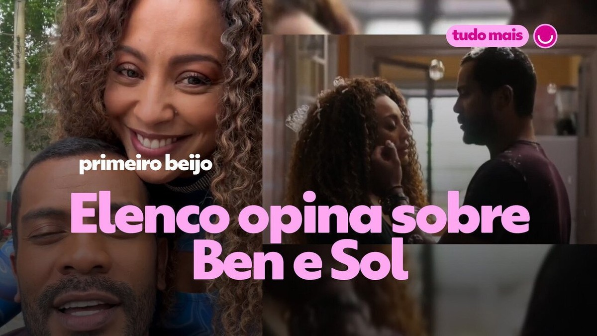 Samuel de Assis e Sheron Menezzes mostram torcida de elenco para beijo de Ben e Sol em Vai na Fé ...