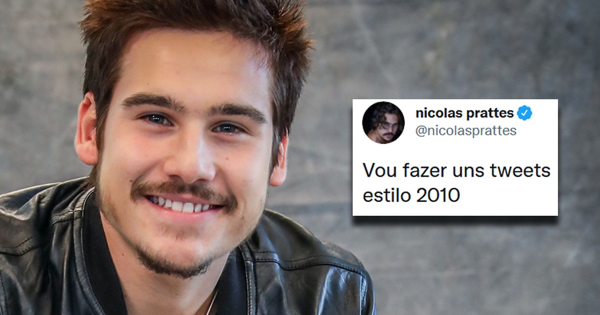 Nicolas Prattes 'viaja no tempo' e fãs se divertem com momento ...
