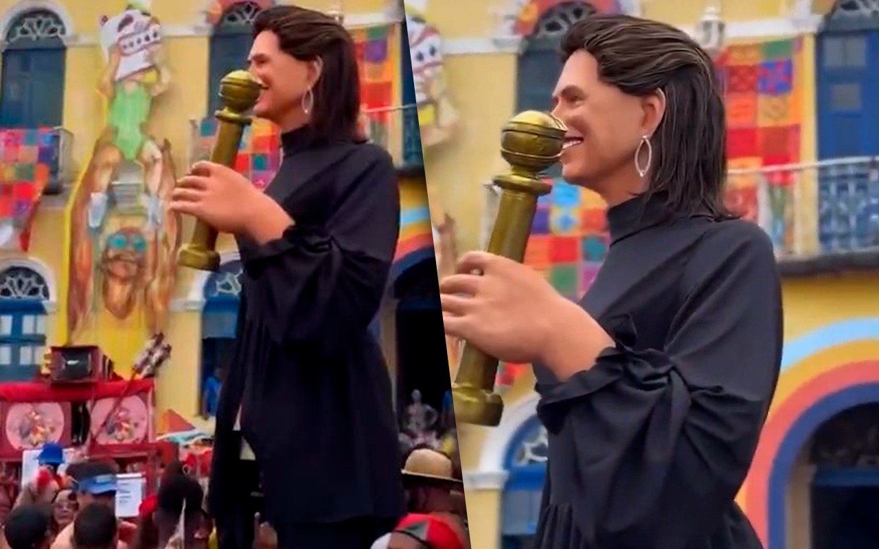 Fernanda Torres ganha boneco gigante no Carnaval de Olinda | Gshow