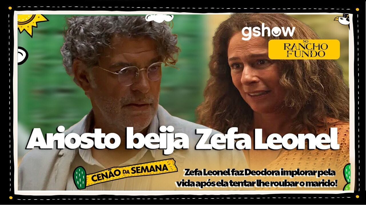 gshow No Rancho Fundo: Ariosto beija Zefa Leonel | Gshow