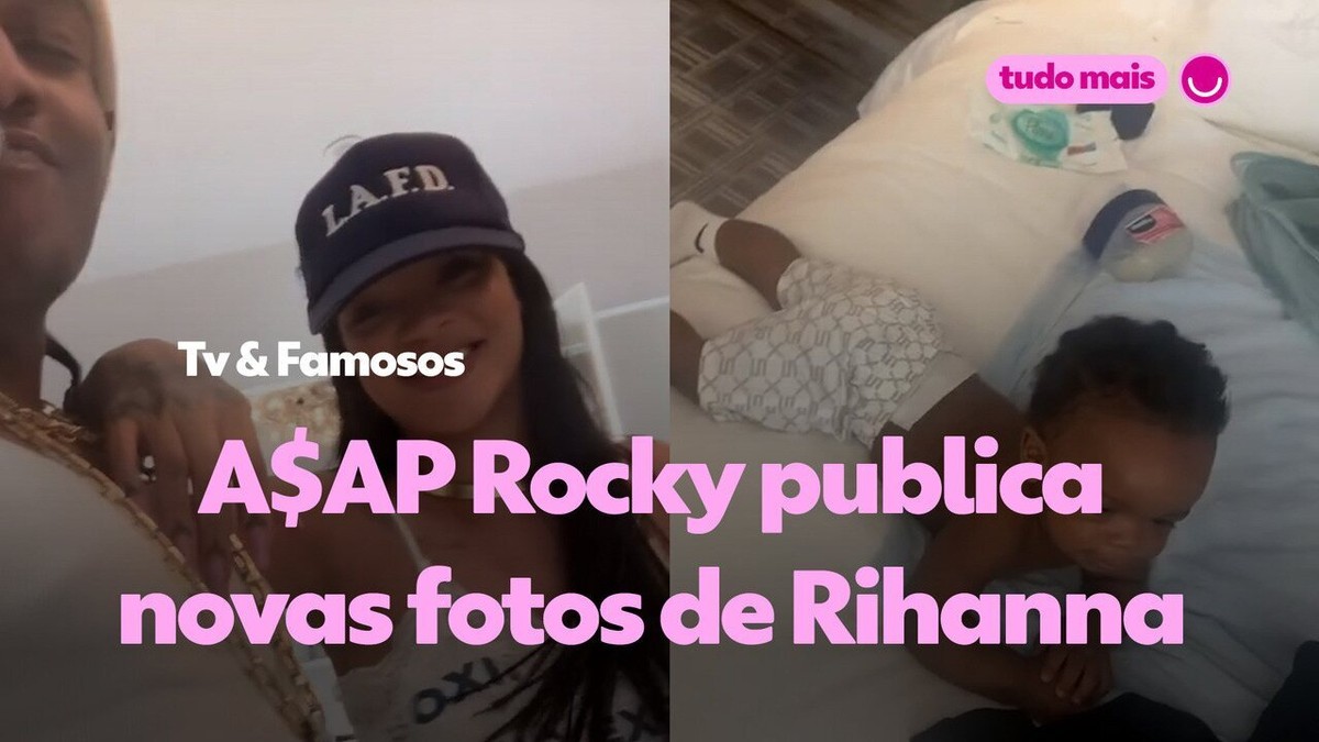 A$AP Rocky publica novas fotos de Rihanna e do filho, RZA | Famosos | gshow