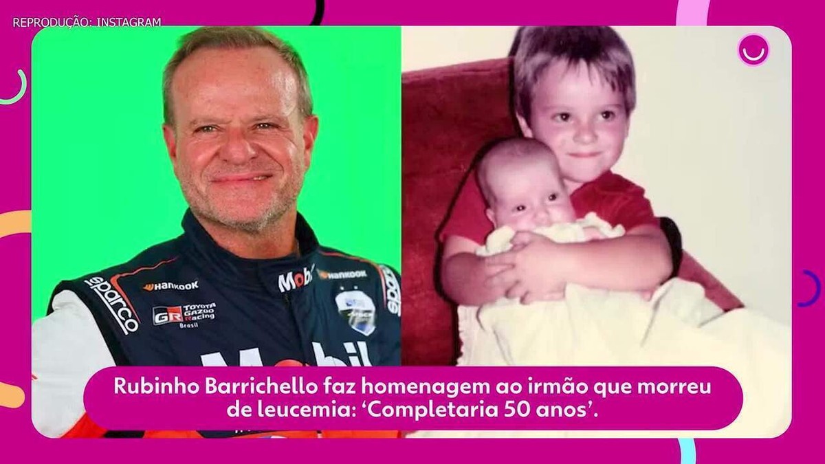 Rubinho Barrichello faz homenagem ao irmão que morreu de leucemia ...