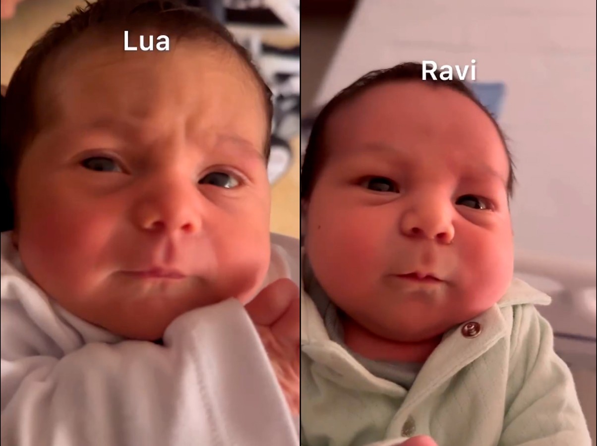 Eliezer compara vídeos de Lua e Ravi recém-nascidos: 'Parece ou não parece o mesmo bebê ...