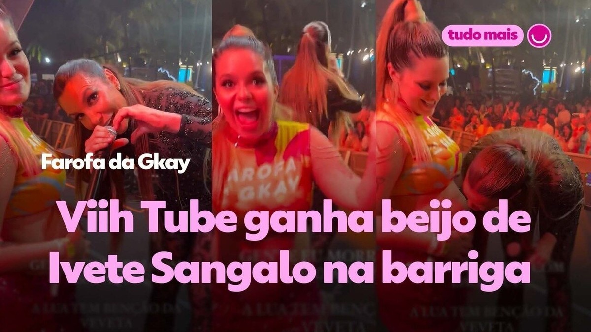 Viih Tube ganha beijo de Ivete Sangalo na barriga e vibra: 'Lua tem a ...