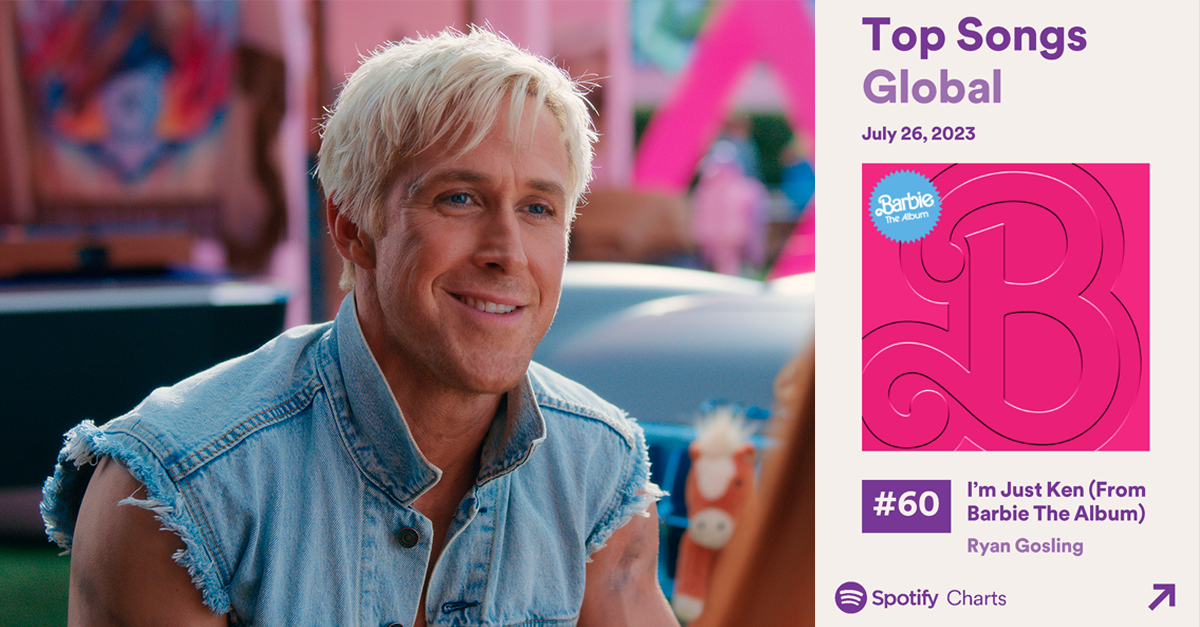 Com canção em 'Barbie', Ryan Gosling alcança top 60 em parada musical ...