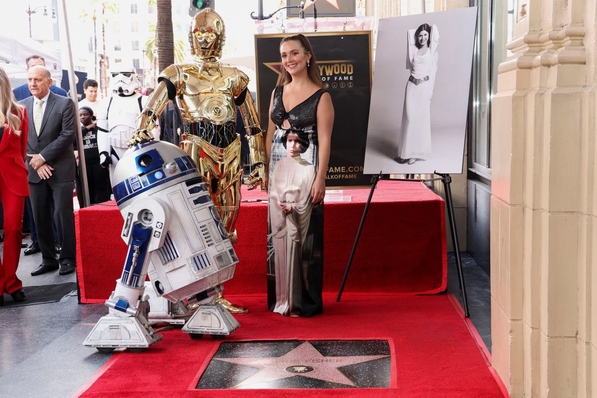 Carrie Fisher, a Princesa Leia de 'Star Wars', ganha estrela na Calçada ...