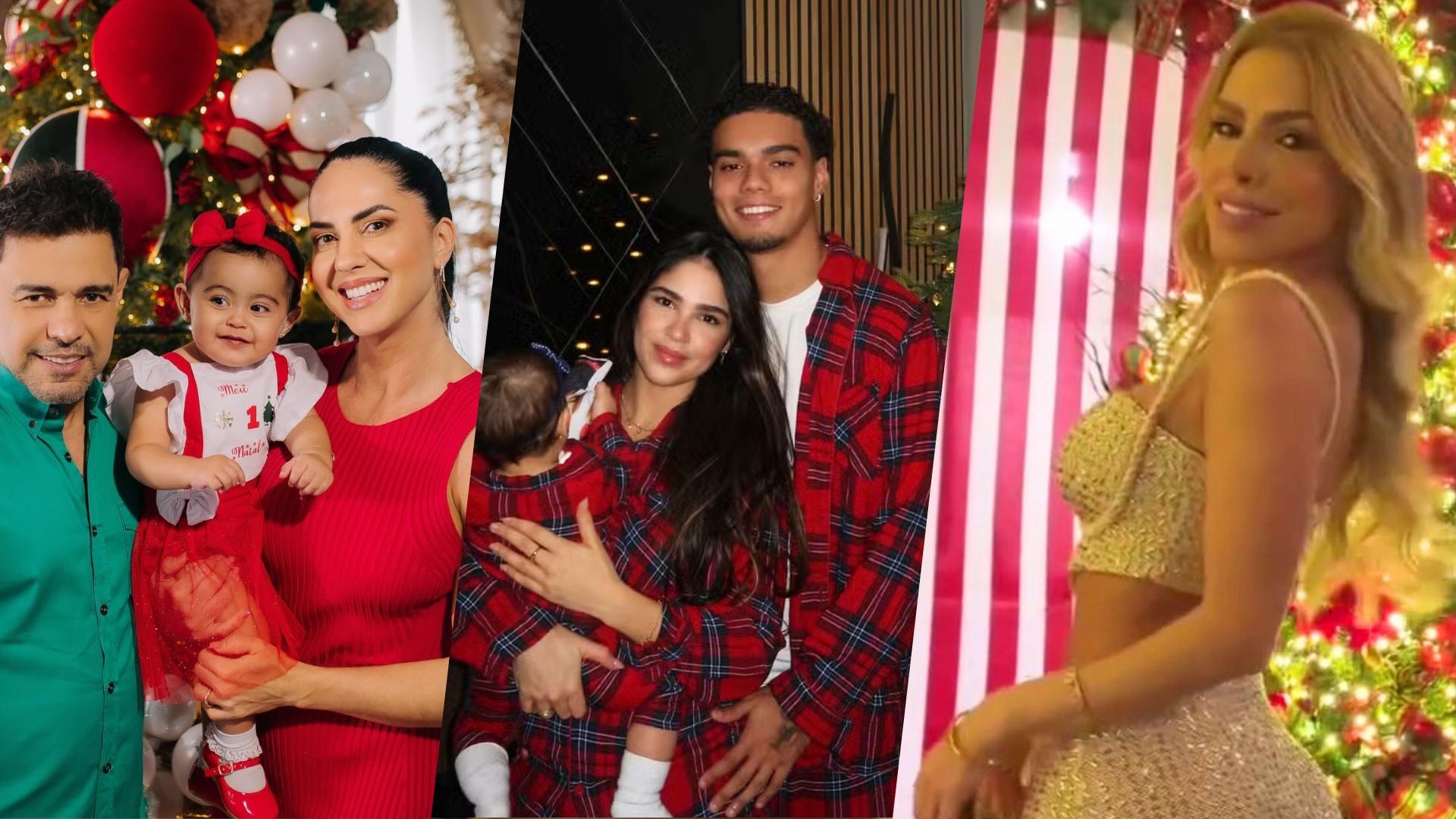 Cores clássicas, brilho e pijamas combinando: veja os looks dos famosos ...