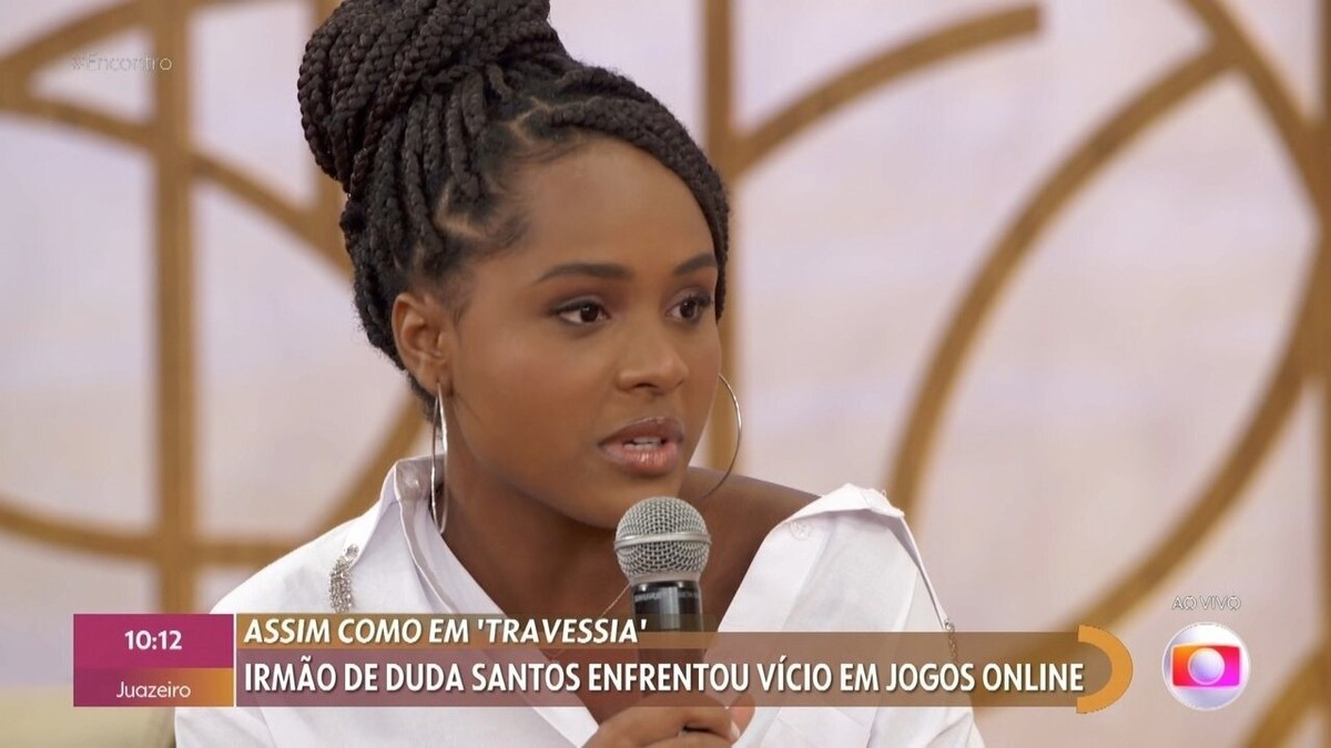 Duda Santos, de 'Travessia', fala da dependência virtual do irmão ...