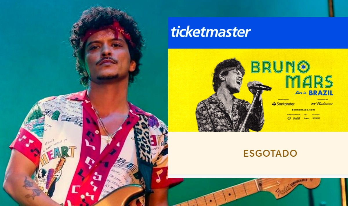 Bruno Mars no Brasil: ingressos esgotam na pré-venda dos dois shows em São Paulo em 1 hora ...