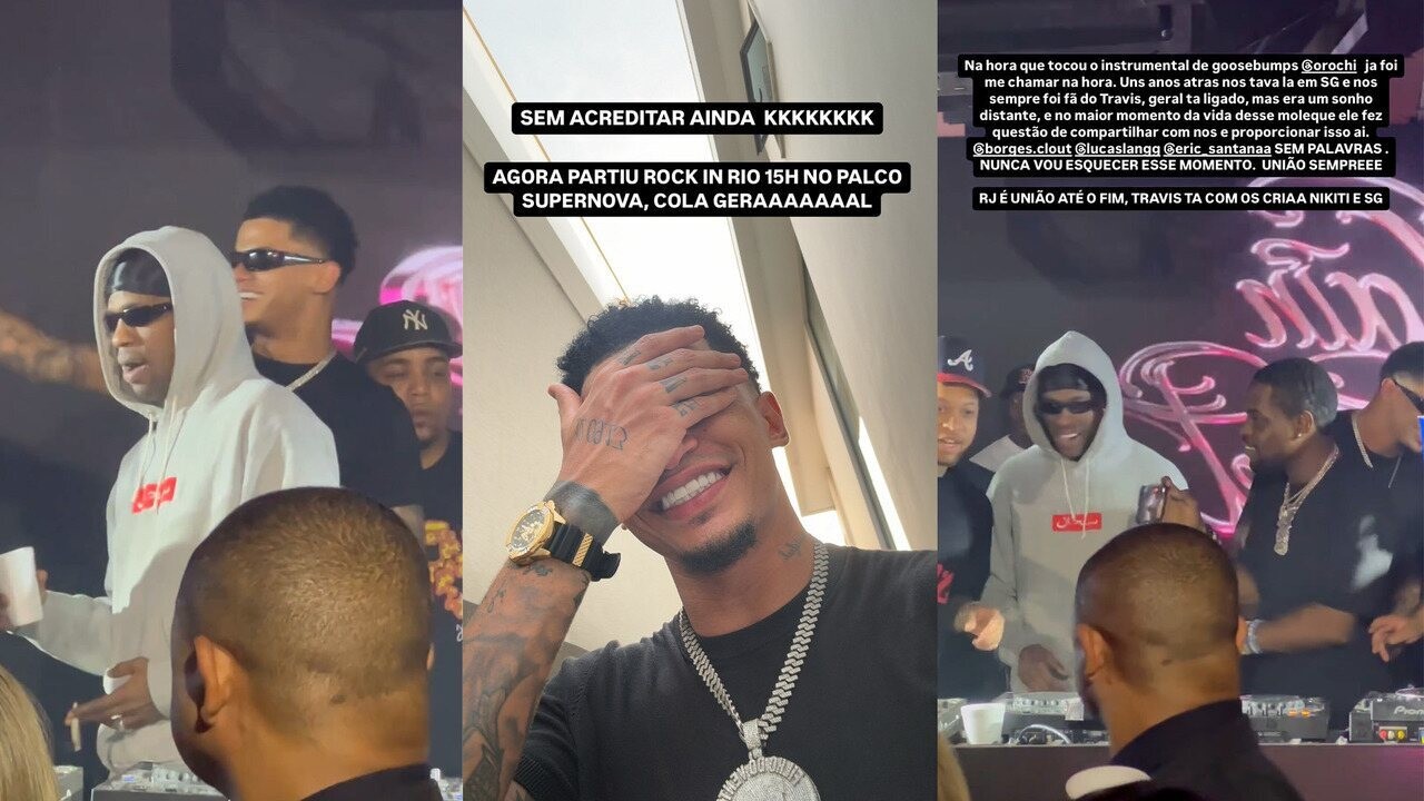 Rappers se emocionam com encontro com Travis Scott, e MC Maneirinho ...