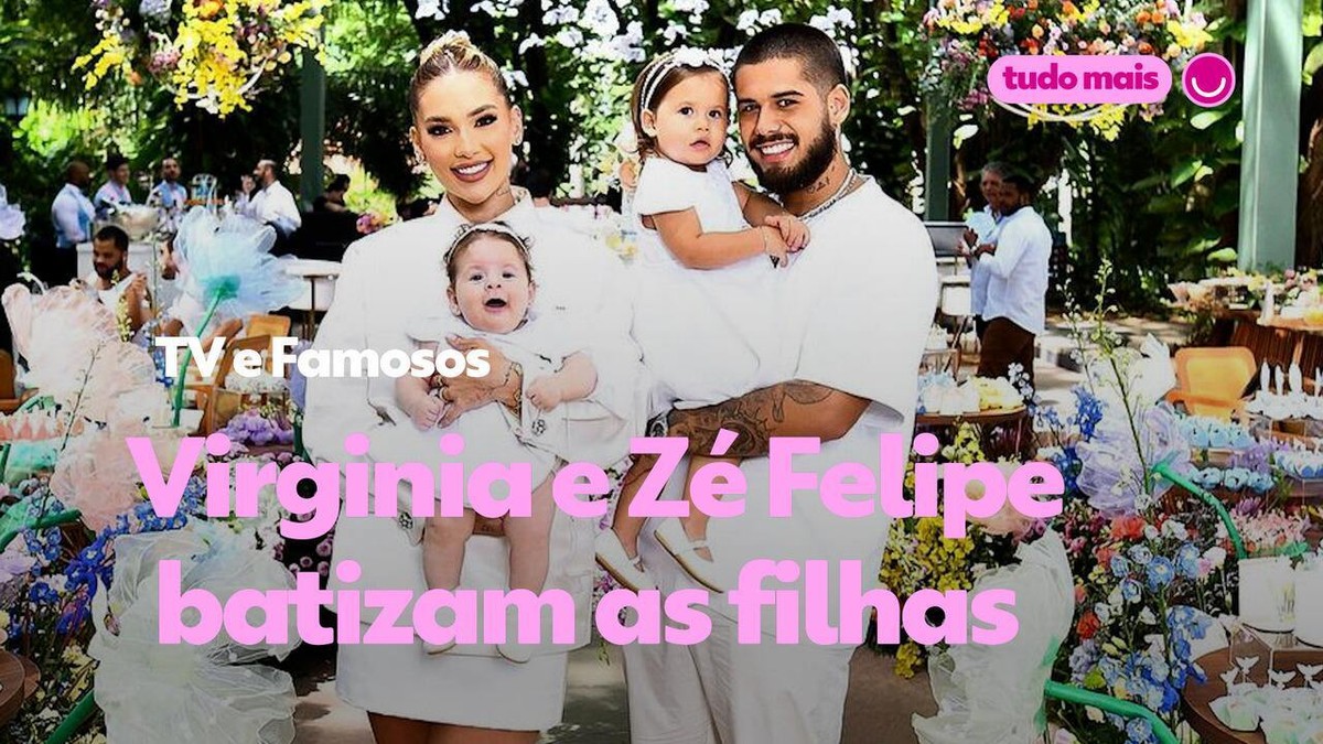 Virginia Fonseca e Zé Felipe batizam as filhas Maria Flor e Maria Alice ...