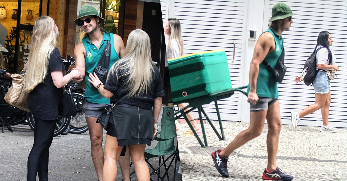 Daniel Erthal é tietado enquanto trabalha vendendo bebidas em ...