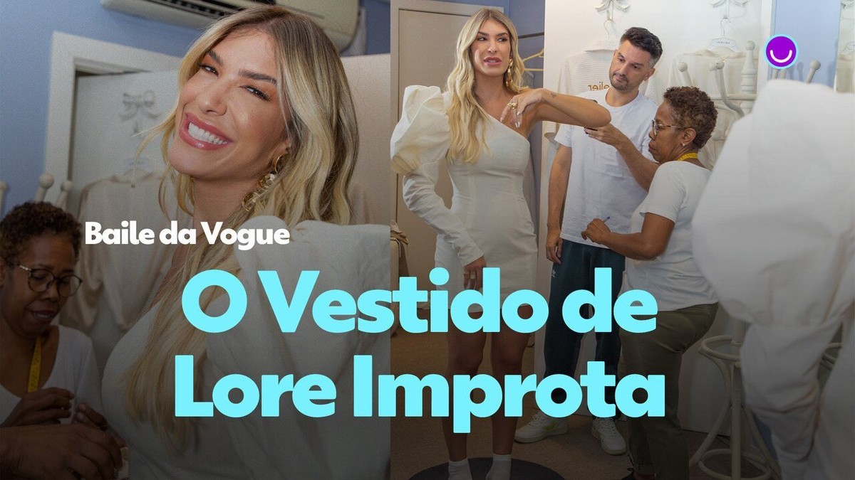 Vestido de Lore Improta para o Baile de Vogue tem mais de 20 metros de tecido | Carnaval | gshow