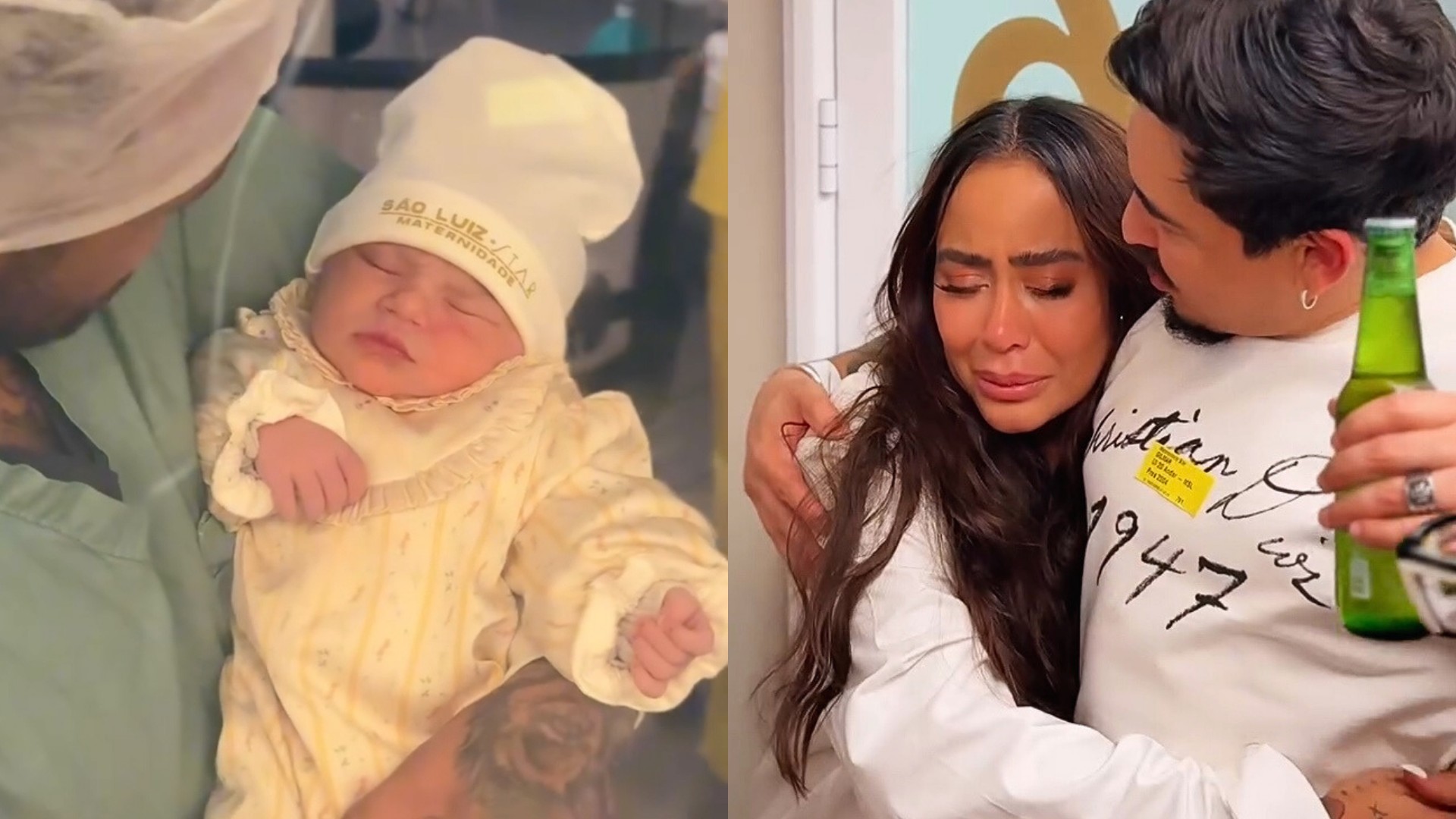 Bruna Biancardi compartilha vídeo do nascimento de Mel, sua filha com Neymar