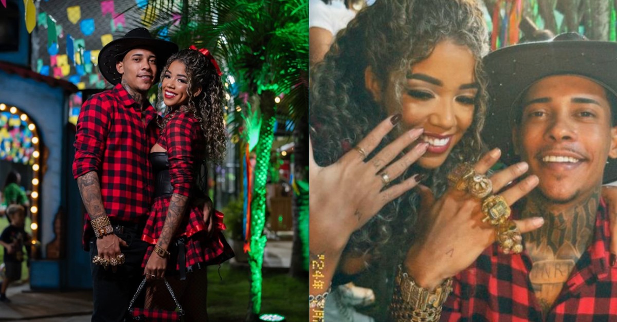 Poze do Rodo e Vivi Noronha fazem tatuagem juntos e funkeiro promete: 'Em breve em uma igreja se ...