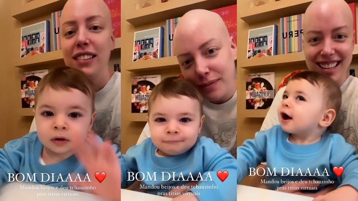 Fabiana Justus compartilha momento fofo com o filho caçula: 'Tchauzinho ...
