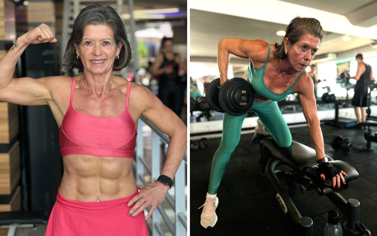 Influenciadora de 61 anos faz sucesso nas redes sociais com corpo definido | Viralizou | gshow