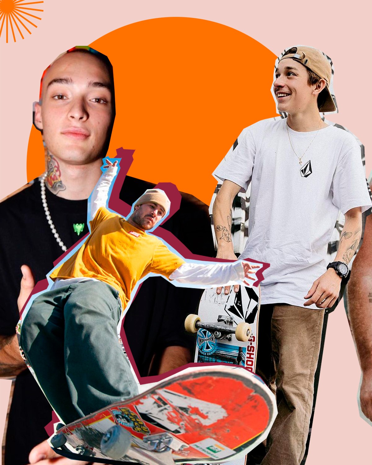 Puro estilo: skatistas Luiz Francisco, Pedro Barros e Pedro Quintas ...