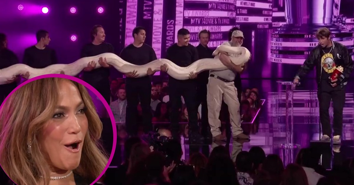 MTV Movie & TV Awards: ator beija cobra gigante no palco e deixa todo ...