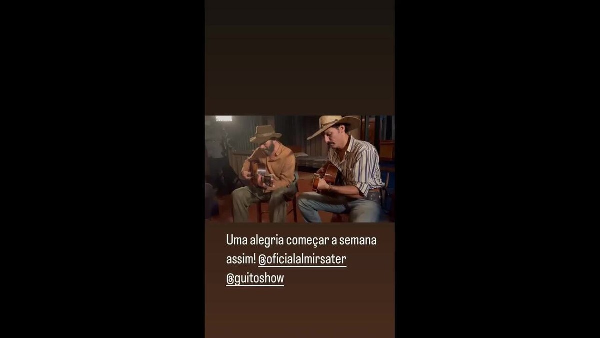 Elenco de 'Pantanal' curte roda de viola com Almir Sater e Guito nos ...