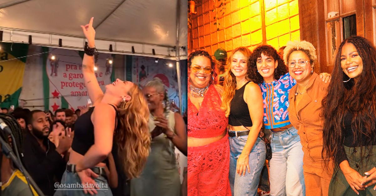 Solteira, Paolla Oliveira cai no samba com as amigas e sobe no palco ao ...
