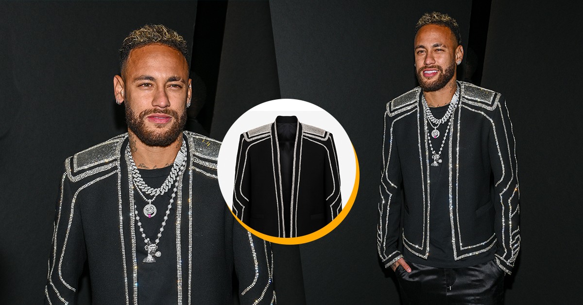 Neymar usa look de R$ 48 mil em desfile da Balmain em Paris; veja ...