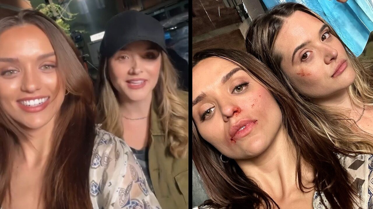 Cacos de vidro no cabelo e joelheiras: Rafa Kalimann mostra bastidores ...