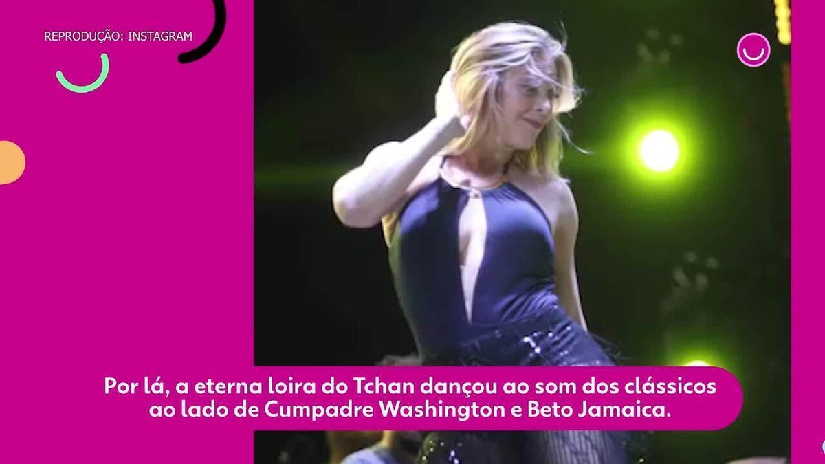 Sheila Mello revive os tempos de 'loira' e dança com o É O Tchan em ...