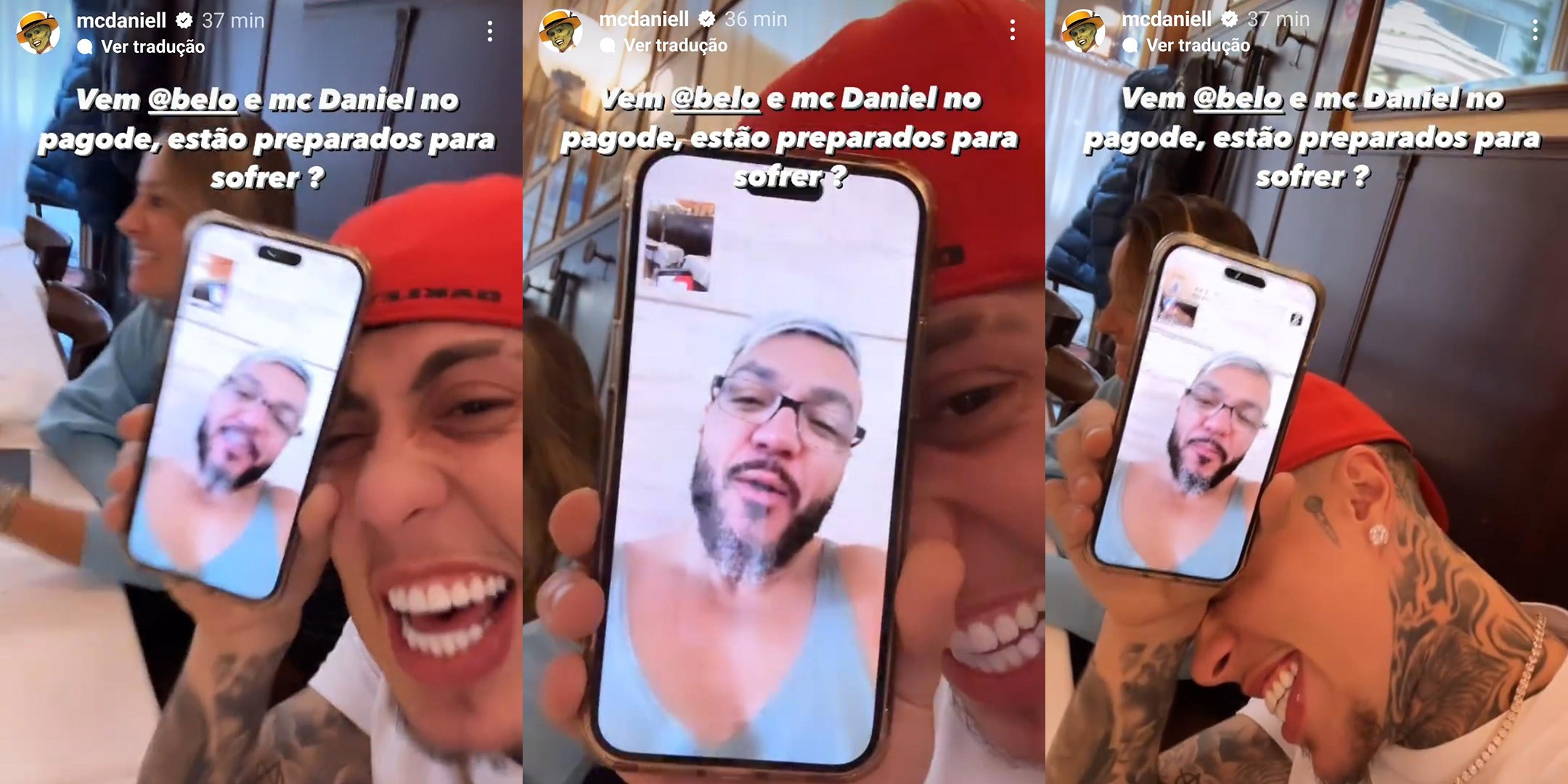 MC Daniel se emociona ao falar com Belo e pede parceria: 'Vamos fazer ...