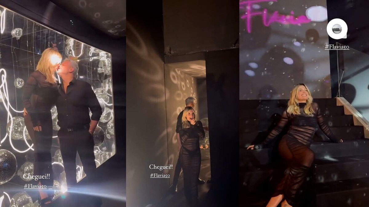 Flávia Alessandra aposta em look com transparência para aniversário de 50 anos | Comportamento ...