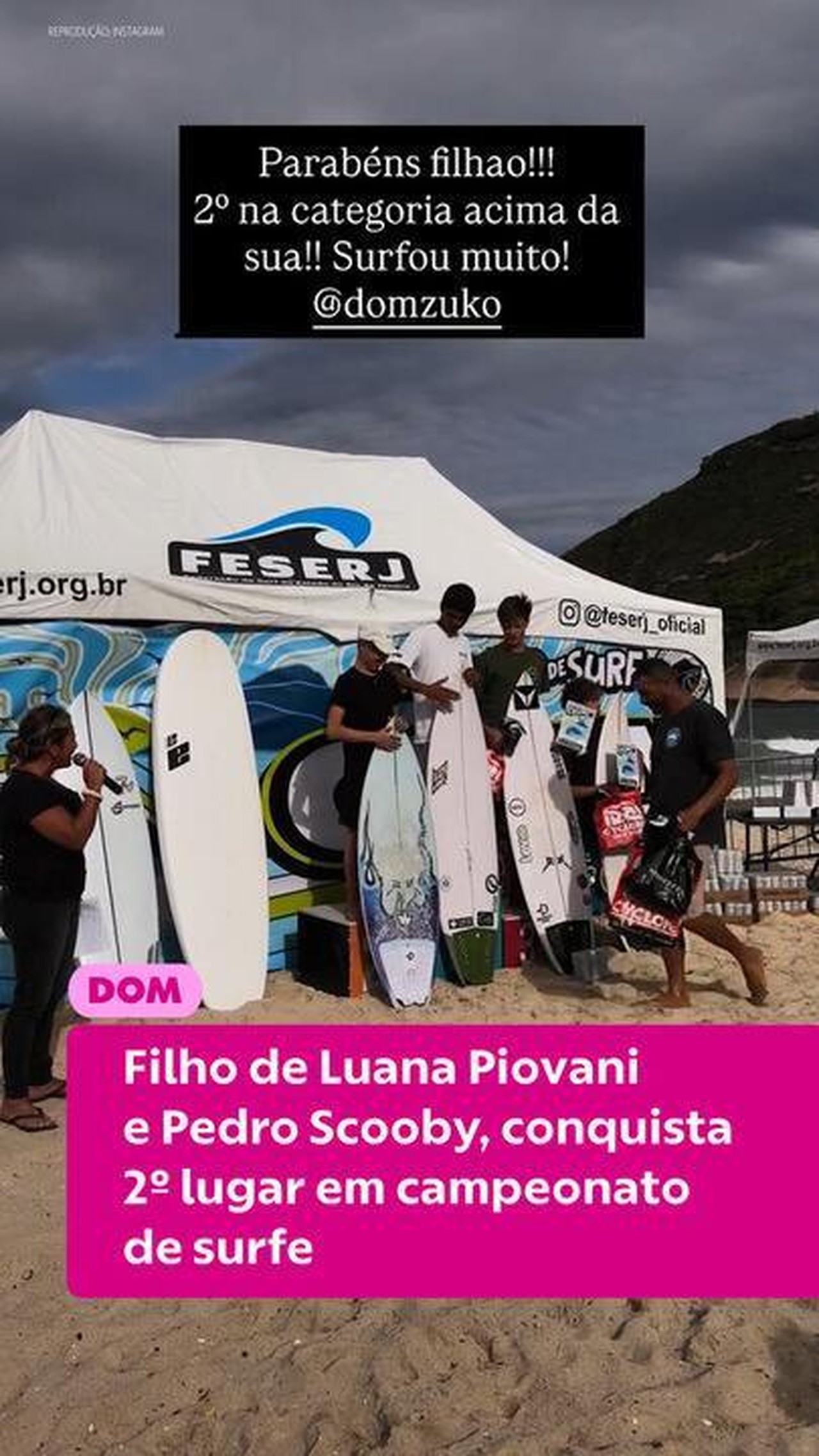 Dom, filho de Luana Piovani e Pedro Scooby, conquista 2º lugar em ...