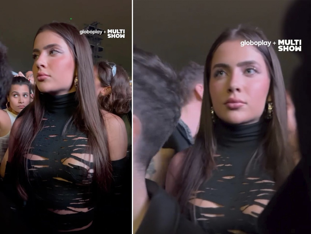 Jade Picon chega ao Lollapalooza com look transparente | 2024 | gshow
