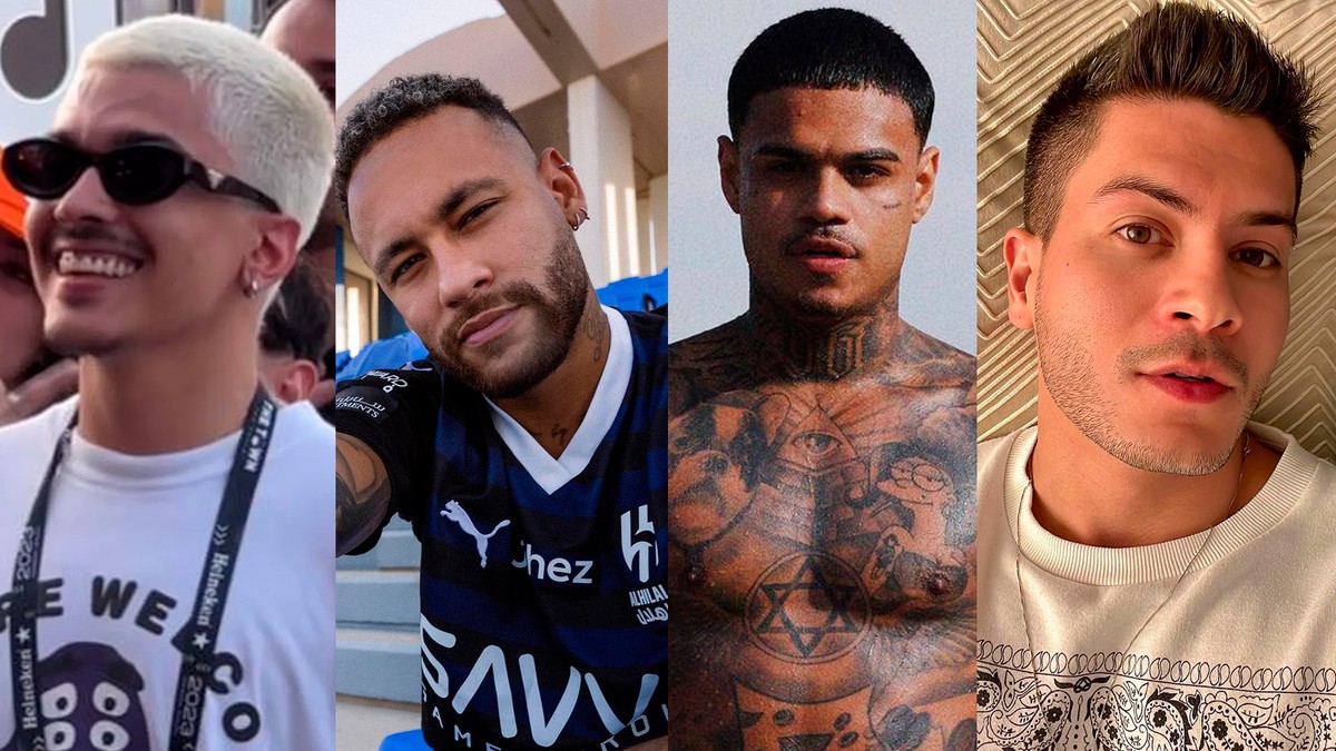 Chico Moedas, Neymar, MC Cabelinho e Arthur Aguiar são comparados na ...